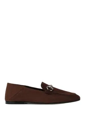 Gucci Suede Loafers With Horsebit Detail - Brown