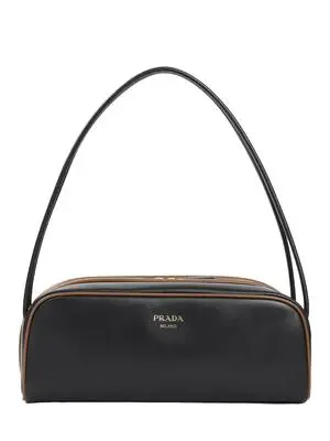 Prada Calf Leather Shoulder Bag - Black