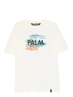 Palm Angels Neutrals T-shirts & Vests T-shirts - Cream