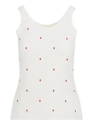 Bottega Veneta Embellished Tank Top - White