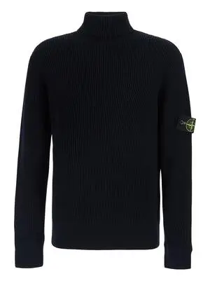 Stone Island STONE ISLAND High Collar Wool Sweater Multicolor