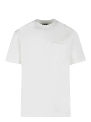 JIL SANDER Black Cotton T-shirt - White