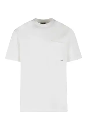 JIL SANDER Black Cotton T-shirt - White