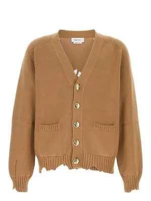 Alexander McQueen Cotton Cardigan - Brown