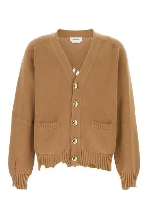 Alexander McQueen Cotton Cardigan - Brown