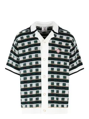 Casablanca Mosaic' Multicolor Cotton Shirt - White
