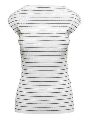 Sportmax Cotton Striped Sailor Neck T-shirt - Multicolor