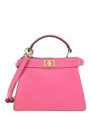 Fendi Handbag 'peekaboo Iseeu Petite' With Turn Lock In Garnet Leather For - Pink