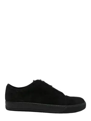 LANVIN Suede Front Zip-fastening Slip-on Trainers - Black