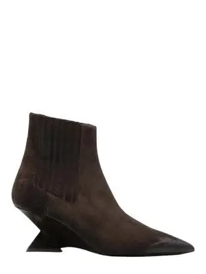 Attico Suede Wedge Shoes - Brown