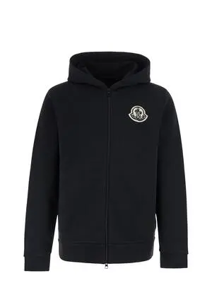 Moncler Cotton Zip-up Hooded Sweatshirt - Multicolor