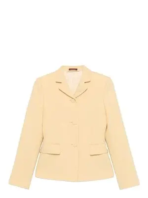 Gucci Crepe Wool Blazer - Yellow