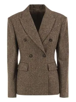 BRUNELLO CUCINELLI Brunello Cucinelli Women Double-Breasted Tailored Wool Blend Blazer