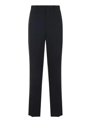 JIL SANDER Slim Fit Wool Trousers - Blue