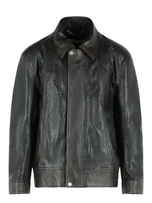 GOLDEN GOOSE Prince' Leather Bomber Jacket - Brown