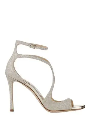 JIMMY CHOO Glitter High Heel Sandals - Silver