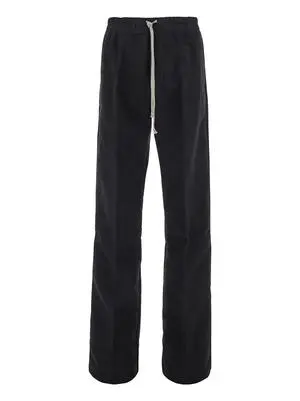 Rick Owens Pants With Elasticated Waistband With Oversized Drawstring In Cotton For - Black