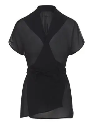 Rick Owens Wrap Ss Top - Black