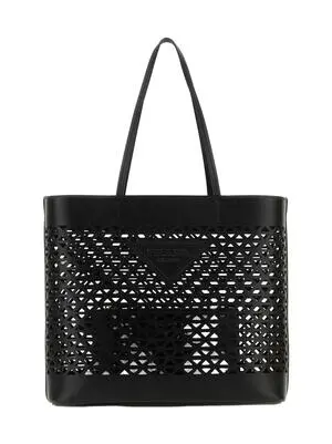 Prada Leather Shopping Bag - Black