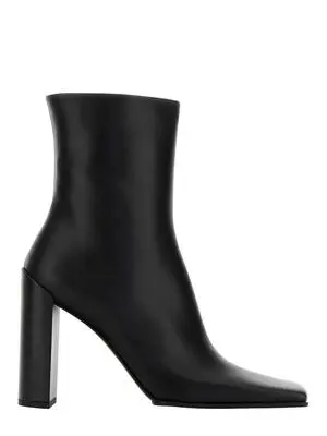 Alaïa Leather Ankle Boots - Black