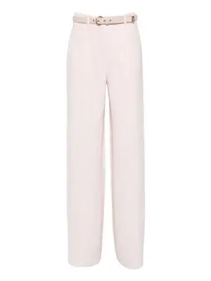 Max Mara Belted Straight Trousers - Pink