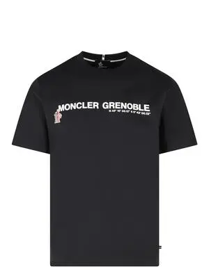 Moncler Moncler Grenoble Black Stretch Cotton T-Shirt Men Black