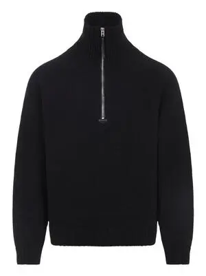 TOM FORD Half Zip Sweater - Black