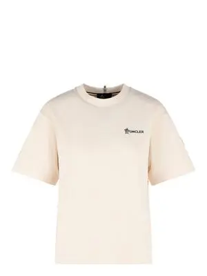Moncler Cotton T-shirt - Cream