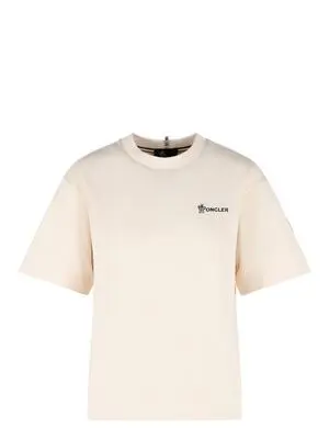 Moncler Cotton T-shirt - Cream