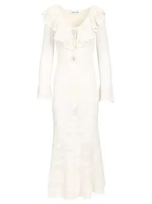 SELF-PORTRAIT Midi Dress - White