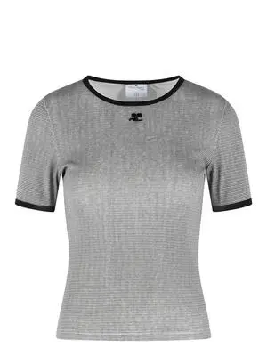 COURREGES Cotton T-shirt - Gray
