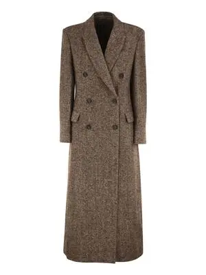 Brunello Cucinelli Double-breasted Wool And Alpaca Coat - Brown