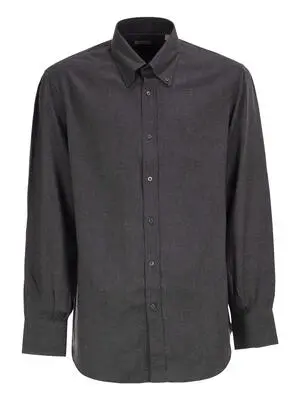 Brunello Cucinelli Brunello Cucinelli Men Cotton And Lyocell Button-Down Shirt Multicolor