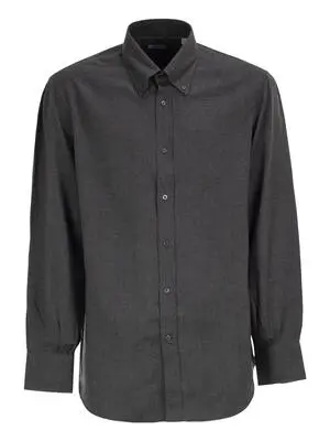 Brunello Cucinelli Brunello Cucinelli Men Cotton And Lyocell Button-Down Shirt Multicolor