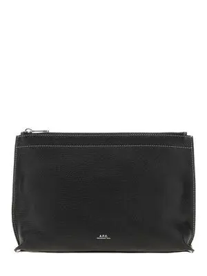 A.p.c. A.P.C. Leather Clou Pouch Black