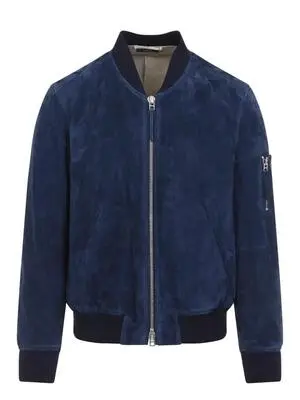 TOM FORD TOM FORD Soft Suede Bomber Blue