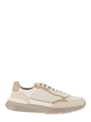 Brunello Cucinelli Multicolour Leather And Suede Runner Sneakers - Cream