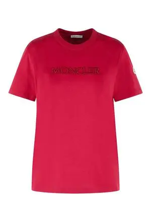 Moncler Cherry Pink Cotton T-shirt - Red