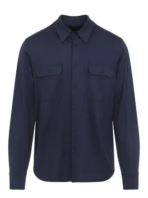 TOM FORD Bland Military Shirt - Blue