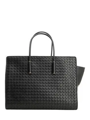 Bottega Veneta Barbara Medium Tote Intrecciato - Black