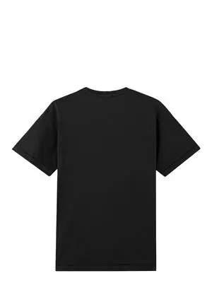 Stone Island Cotton T-shirt With Front Logo Patch - Black