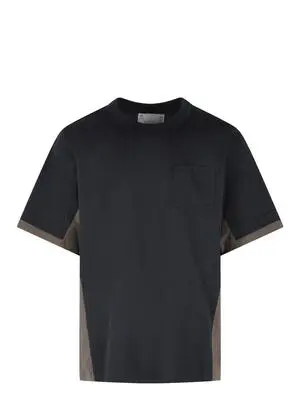 Sacai Navy Cotton T-shirt - Blue