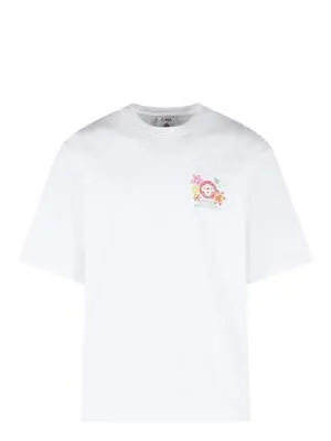 Casablanca Collage D'icones' Cotton T-shirt - White