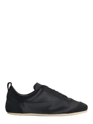 JIL SANDER Etage' Satin Sneakers With Suede Trim - Black