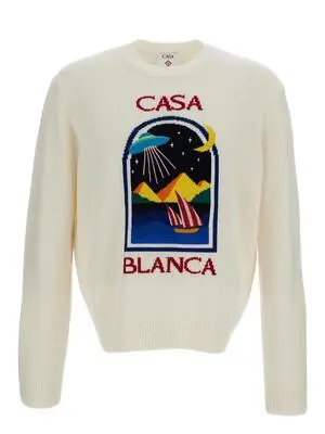 Casablanca Pyramid Abduction Crewneck Sweater - Multicolor