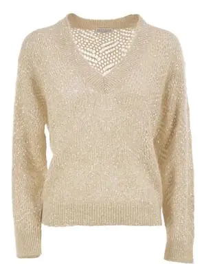 BRUNELLO CUCINELLI BRUNELLO CUCINELLI Openwork Sequined Mohair Sweater