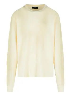 Amiri Ivory Cotton T-shirt - Cream