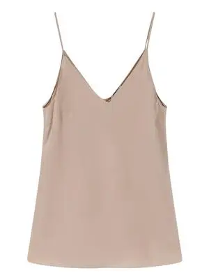 Brunello Cucinelli Stretch Silk Top - Cream