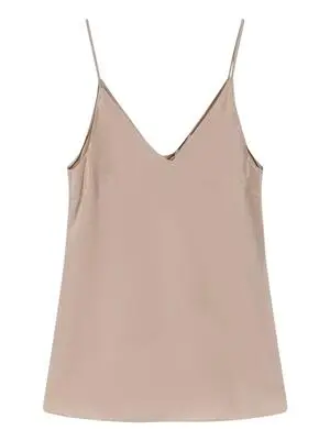Brunello Cucinelli Stretch Silk Top - Cream