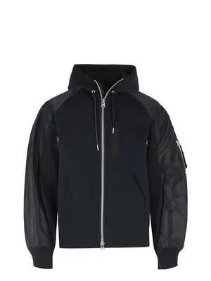 Sacai Cotton Blend Sweatshirt - Black